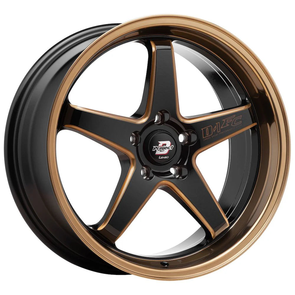 Lenso D-1FC Wheel Gloss Black Copper Milling Copper Lip – Lenso Wheels ...